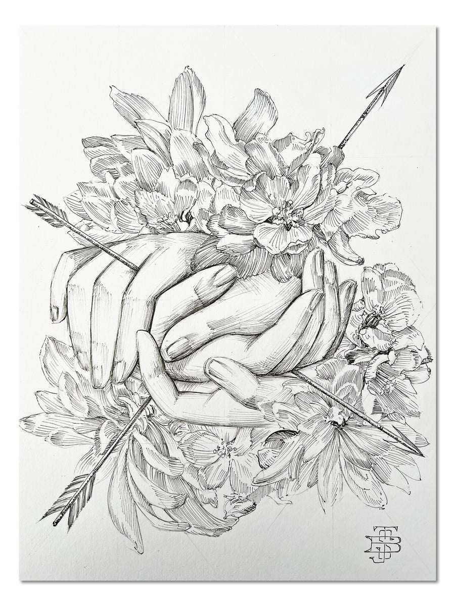 Beau Stanton - Embrrace Original Drawing – Andenken